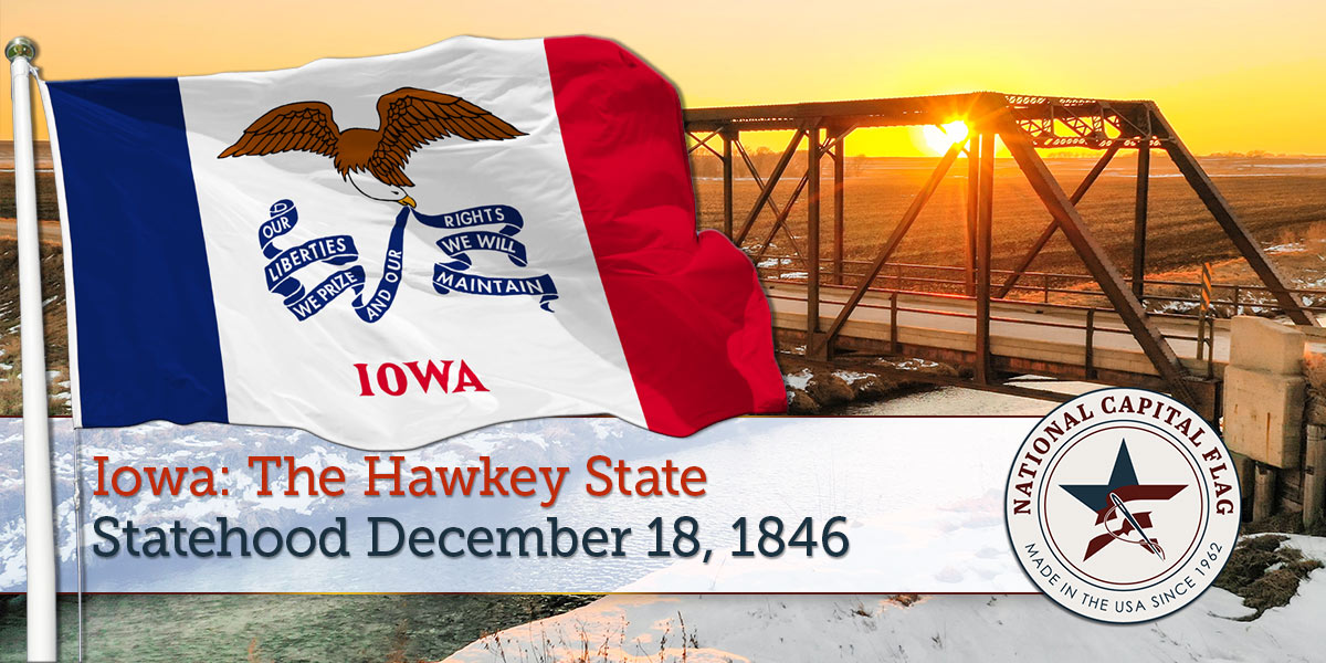 Fly the Iowa Colors and celebrate with its Iconic Flag
