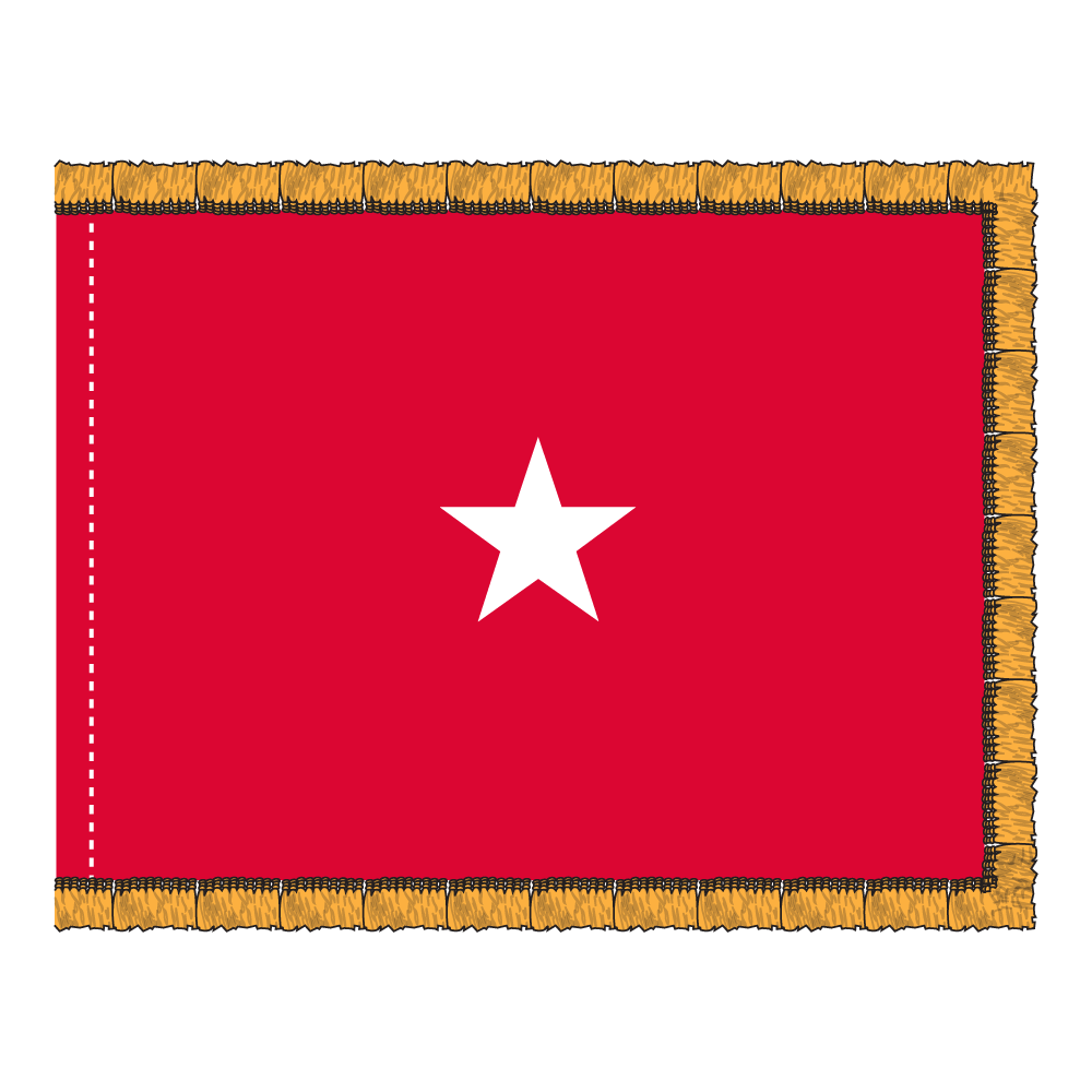 3×4 ft Army General Flag - 1 Star (PHF) - National Capital Flag